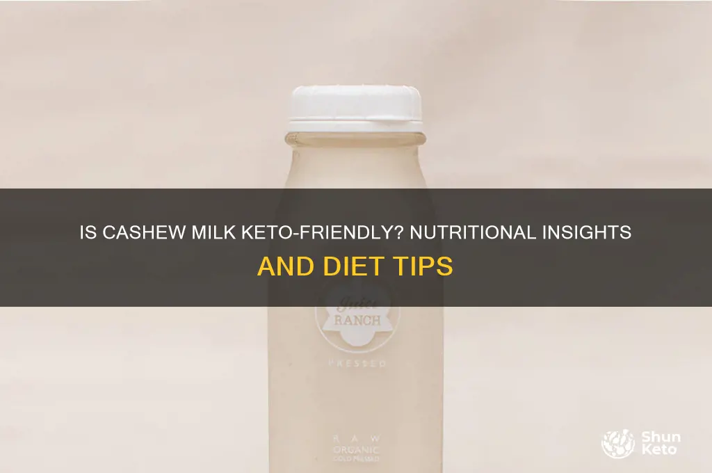 Is Cashew Milk Keto-Friendly? Nutritional Insights And Diet Tips | ShunKeto