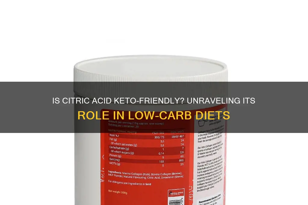 Is Citric Acid Keto-Friendly? Unraveling Its Role In Low-Carb Diets ...